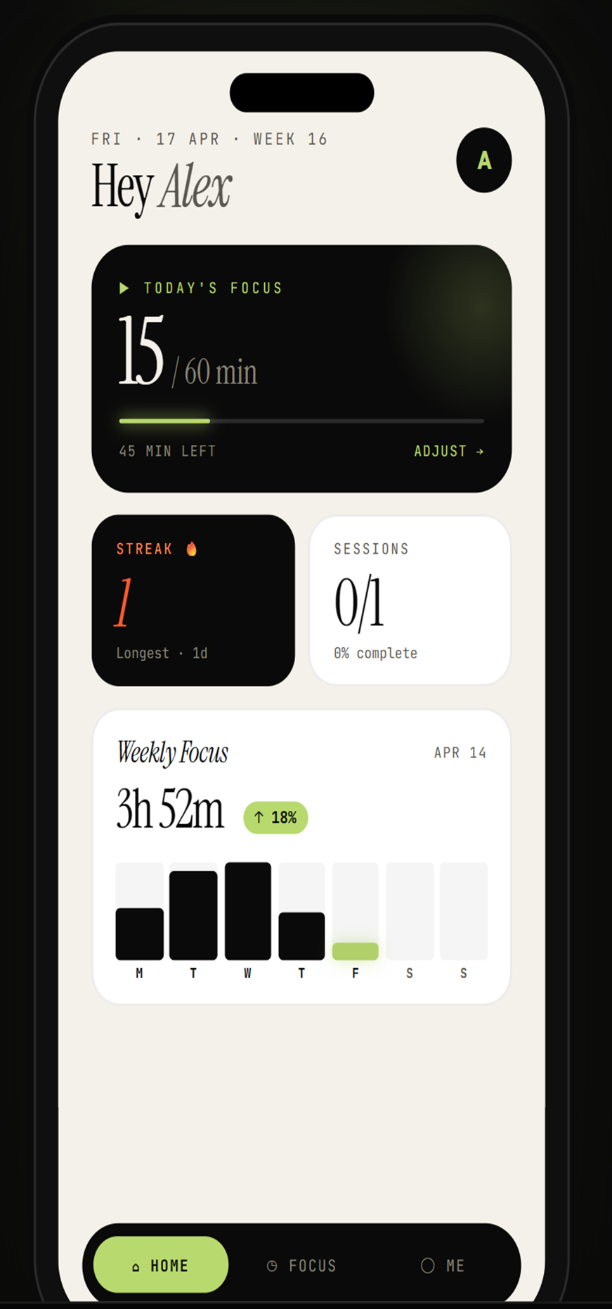 Hustle Dial - Focus Timer for Deep Work, Study Sessions, Habits & Streaks
